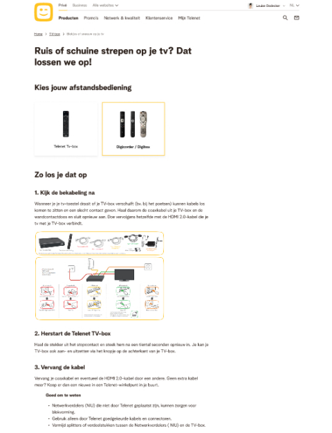 Serienummer van je decoder | MyTelenet
